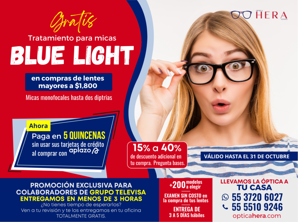 Promoción exclusiva para Grupo Televisa - Óptica Hera